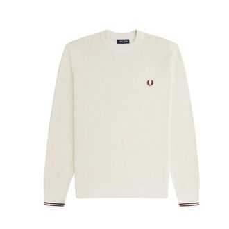Fred Perry Round-Neck Strickwaren - - Knitwear - Herren - Wei&szlig; - XS