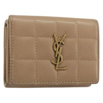 Saint Laurent Portefeuille Vintage Pre-owned - Femme - Pre-owned - Beige - Taille: ONE Size