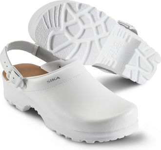 Sika Unisex Flex LBS Komfort-Clog, weiches LBS-Fu&szlig;bett mit Fersenriemen,breite Passform,Permair-Lederschuh,rutschfeste PU-Laufsohle f&uuml;r Krankenh&auml;user, Lebe