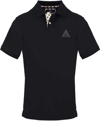 Aquascutum Poloshirt f&uuml;r Herren, Mit Kragen, kurz&auml;rmlig (Schwarz)