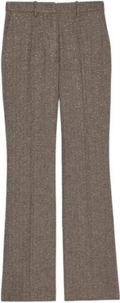 Ermanno Scervino Femme, Pantalons, Brun, Taille: 40 FR Sequined Pantalons