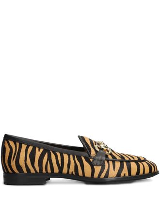 Pedro Miralles mocassins &agrave; imprim&eacute; animalier - Marron