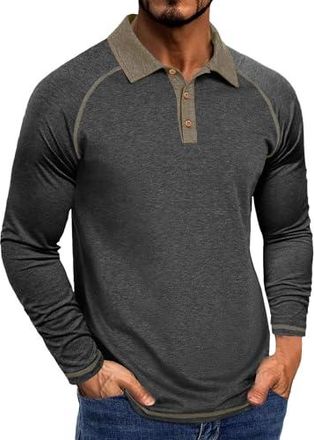 Generic Polo basique classique pour homme, coupe classique, v&ecirc;tement de travail d&eacute;contract&eacute;, chemise vintage, l&eacute;g&egrave;re et respirante, tunique de vacances, GY1.,
