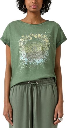 QS by s.Oliver Damen T-Shirt 2175261 Green XXL