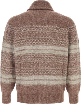 Brunello Cucinelli Embroidered Cashmere Cardigan - Brown