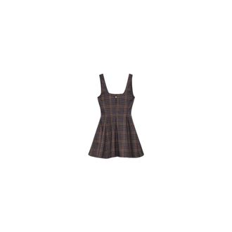Aniye By Robe courte ajust&eacute;e &agrave; carreaux - Femme - Robes - Brun - Taille: 40 FR