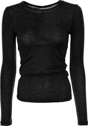 Sams&oslash;e & Sams&oslash;e Femme, Tops, Noir, Taille: 40 FR Haut &agrave; Manches Longues en Jersey