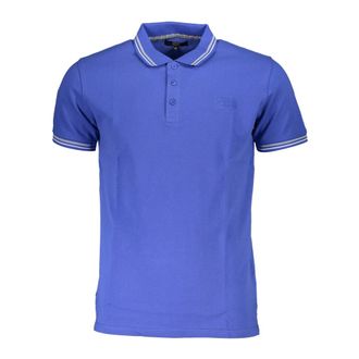 Cavalli Homme, Tops, Bleu, Taille: 2XL Polo Bleu Manches Courtes Brod&eacute;