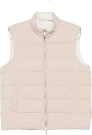 Eleventy Homme, Vestes, Beige, Taille: 2XL Lyocell/Linen Vest