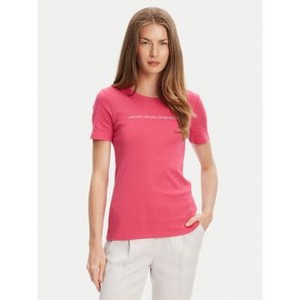 Benetton United Colors Of Benetton T-Shirt 3GA2E16A2 Rosa Regular Fit