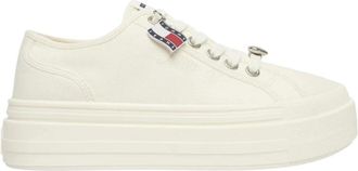 Tommy Jeans Femme, Chaussures, Beige, Taille: 40 EU TJW Flatform Baskets Charms