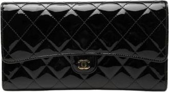 Chanel Portefeuille Long Pre-owned - Femme - Pre-owned - Noir - Taille: ONE Size