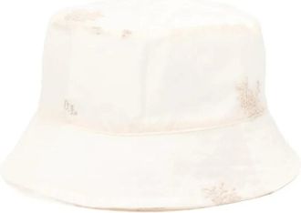 Our Legacy Homme, Accessoires, Blanc, Taille: S/M Embroidered Floral Bucket Hat
