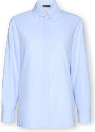 Elena Miro Femme, Blouses et Chemises, Bleu, Taille: 56 FR Chemise en popeline