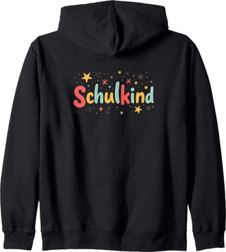 Mapanoli Design Schulkind Bunte Verspielte Typografie - Einschulung Kapuzenjacke