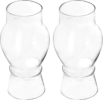 BESPORTBLE 2 St&uuml;ck Teiliges Glas Lampenschirm Ersatzset Transparent Hitzebest&auml;ndig Passend f&uuml;r Kleine Petroleum Kerosinlampen Vintage Retro Design Einfach zu Mon