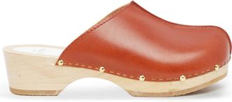 YouYou Sabots Yssa Bois Cuir Caramel