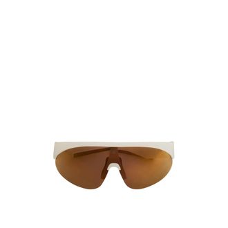 Moncler Moncler Myrr Oval Sunglasses, Unisex, White, Size: 42