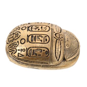 Cabilock Einzigartige &Auml;gyptische Skarab&auml;us Figur Aus Kunstharz Schutzamulett Tischdekoration Wohnkultur Mit Goldakzenten