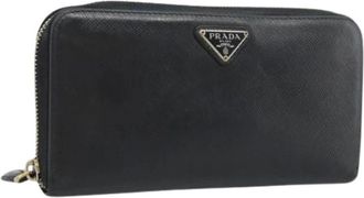 Prada Portefeuille Long Pre-owned - Femme - Pre-owned - Noir - Taille: ONE Size