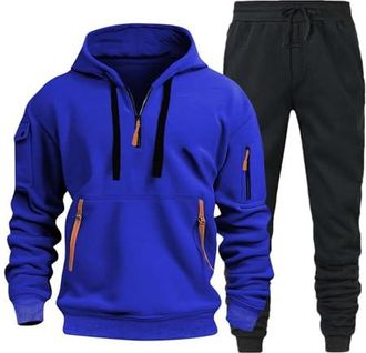 Generic Surv&ecirc;Tement Homme Ensemble Sweat &Agrave; Capuche et Pantalon Sportwear D&eacute;contract&eacute; Tenue Sport Homme Automne Hiver Ensemble 2 Pi&egrave;ces V&ecirc;tement De Sport Mode 