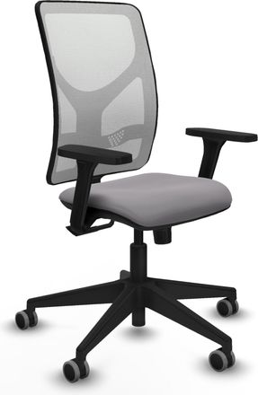 Piqueras y Crespo Schreibtischstuhl, grau und wei&szlig;, mit 3D-Armlehnen, h&ouml;henverstellbare Lendenwirbelst&uuml;tze, ausgestattet mit 3 Positionen und Schneideschaum, Wei&szlig;/Grau