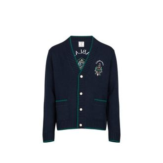 Casablanca Gilet brod&eacute; en laine et cachemire