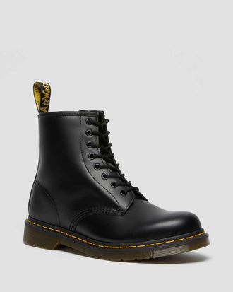 Dr. Martens 1460 Glatt, Leder Stiefel in Schwarz, Größe: 39