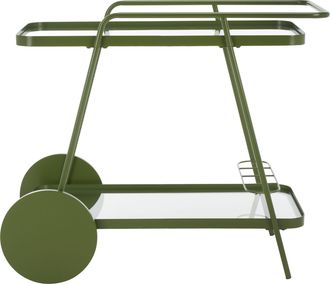 Safavieh Modern 2 Etagen Barwagen, Gr&uuml;n, 91 x 47 x 76