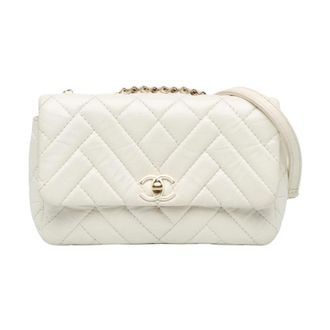 Chanel Pre-owned The Small Mix Quilted Aged Calfskin New Clutch Flap - - Pre-owned - Damen - Wei&szlig; - ONE SIZE