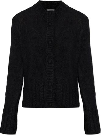 Moncler Cardigan mit Logo-Patch - - Knitwear - Damen - Schwarzk - L