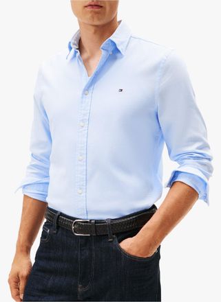 Tommy Hilfiger Chemise col am&eacute;ricain en coton m&eacute;lang&eacute;