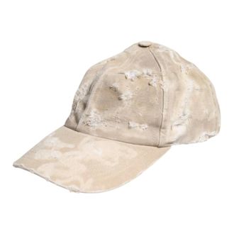 Dolce & Gabbana Homme, Accessoires, Beige, Taille: ONE Size Casquette de baseball 6 panneaux en coton us&eacute;