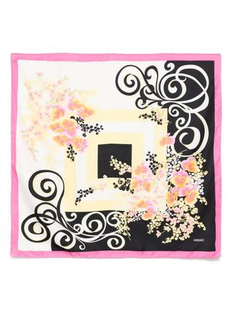 Versace foulard en soie (années 1990) - Noir