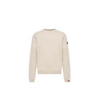 Moncler Moncler Logo Wool Jumper, Men, Beige, Size: Xxl