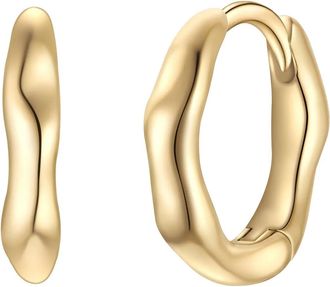 Glanzst&uuml;cke M&uuml;nchen Ohrringe - Sterling Silber Creolen - Gr. unisize - in Gold - f&uuml;r Damen