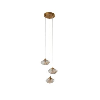 Lindby Pendelleuchte Piatra (Modern) in Creme aus Glas (3 flammig, G9) - Hängelampe Esstischlampe Hängeleuchte Wohnzimmerleuchte