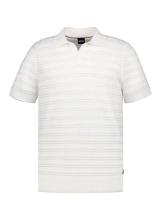 HUGO BOSS Herren Polo-Shirt wei&szlig; gestreift
