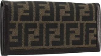 Fendi Pre-owned Zucca Canvas Long Wallet - Femme - Pre-owned - Noir - Taille: ONE Size