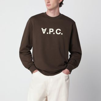 A.P.C. Braunes Standard Grand VPC Sweatshirt aus Baumwolle