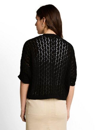 Tom Tailor Strickjacke (1-tlg) Lochmuster