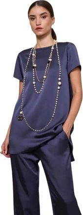 Moskada Femme, Blouses et Chemises, Bleu, Taille: 48 FR Comillas Top