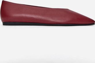 Arket Spitzer Flacher Lederschuh -Rot