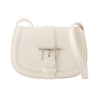 Alexander McQueen Wei&szlig;e Leder T-Bar Mini Tasche - - Bags - Damen - Wei&szlig; - ONE SIZE
