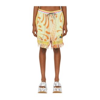 Vivienne Westwood Rebellische Boxershorts mit Metallfransen - - Shorts - Damen - Gelb - XS