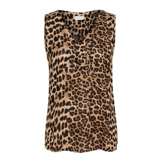 Kaffe KAamber Top Printed - Femme - Tops - Brun - Taille: 36 FR