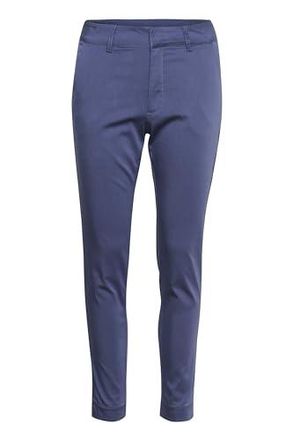 Kaffe Pantalon d&eacute;contract&eacute; Kalea pour femme - Pantalon chino &eacute;l&eacute;gant et classique en tissu, Indigo, 44 grande taille