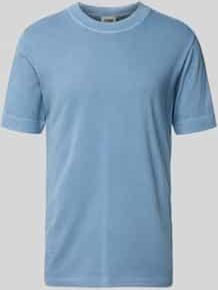 Drykorn T-Shirt mit geripptem Rundhalsausschnitt Modell RAPHAEL