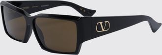 Valentino Garavani Lunettes de soleil rectangulaires en ac&eacute;tate avec logo VLogo