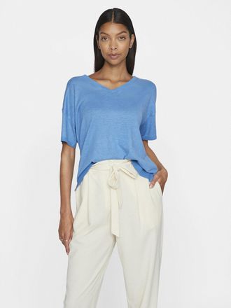 Vila T-Shirt Abella 14089540 Blau Relaxed Fit